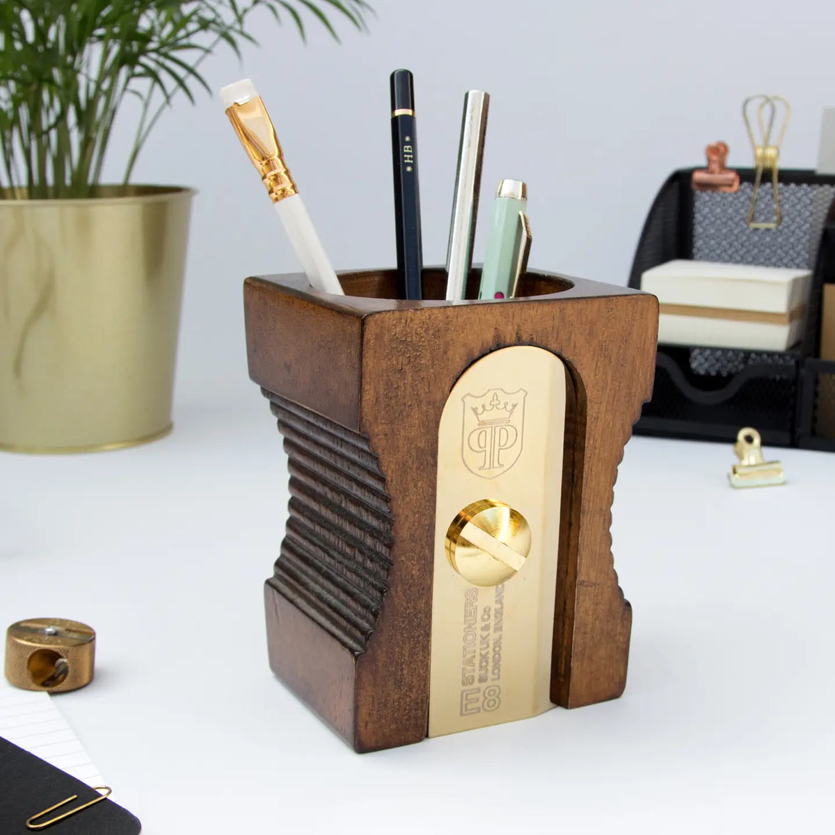 Wooden Sharpener Desk Tidy (Pencil Pot) – East Coast Calligraphy